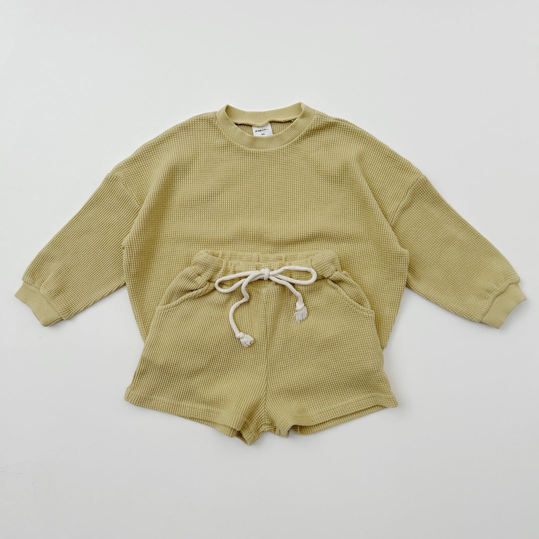 Kid's Waffle Set | Sage Green – Junie Grey